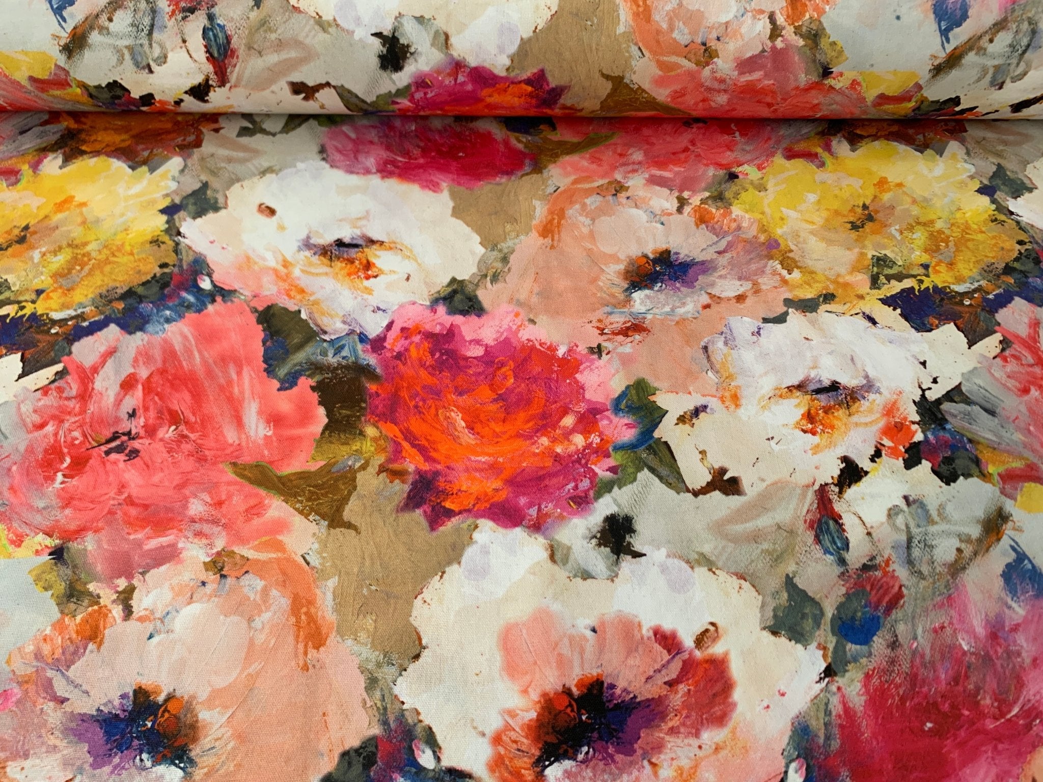 Printed cotton furnishing fabric height. 280 cm. "Promenade" - letele ...